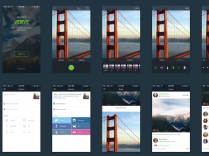 Verve iOS Mobile UI Kit for Photoshop - PSDDD.co