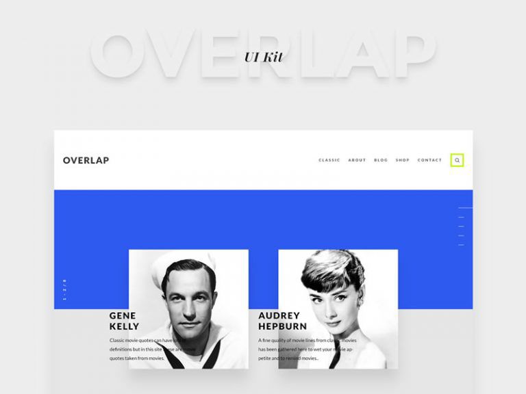 Stylish and Minimal Overlap UI Kit - PSDDD.co