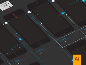 iPhone 6 UX Workflow Illustrator Template - PSDDD.co