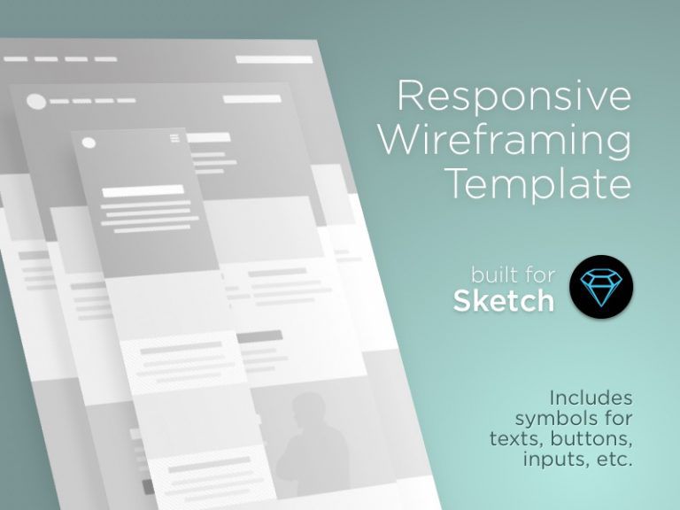 Responsive Wireframing Template for Sketch - PSDDD.co