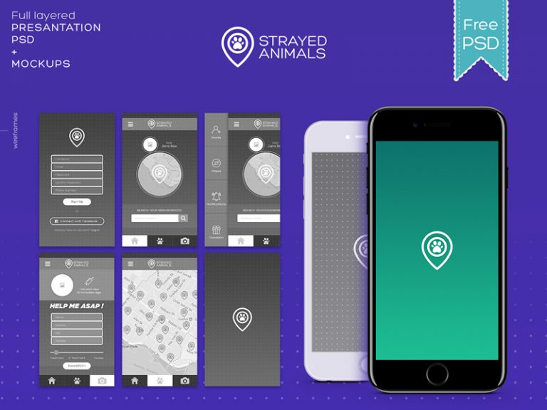 Free Full-Layered App Design Templates - PSDDD.co